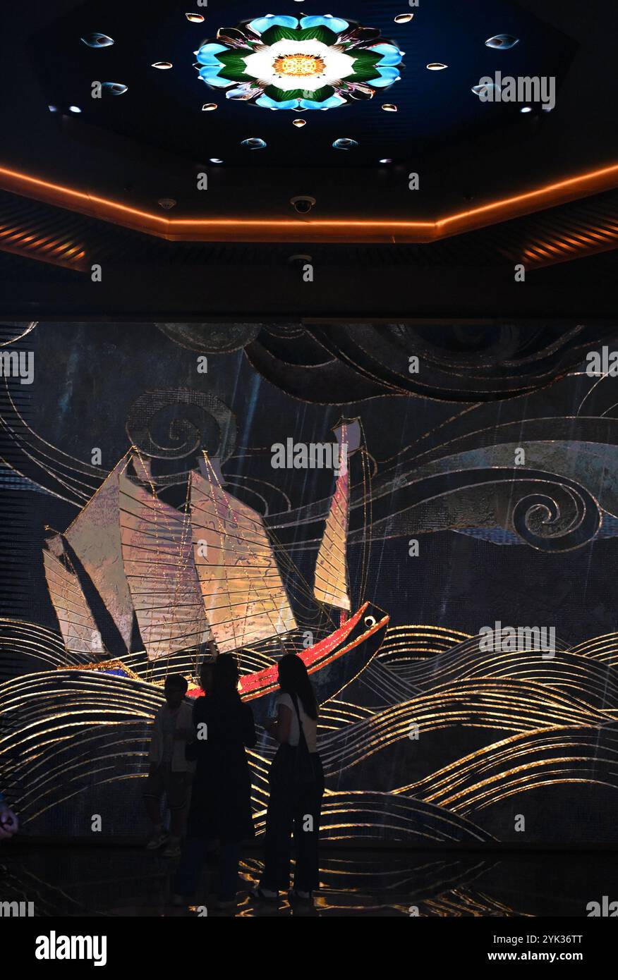 Macao, China. 16th Nov, 2024. People visit the Poly MGM Museum in Macao ...