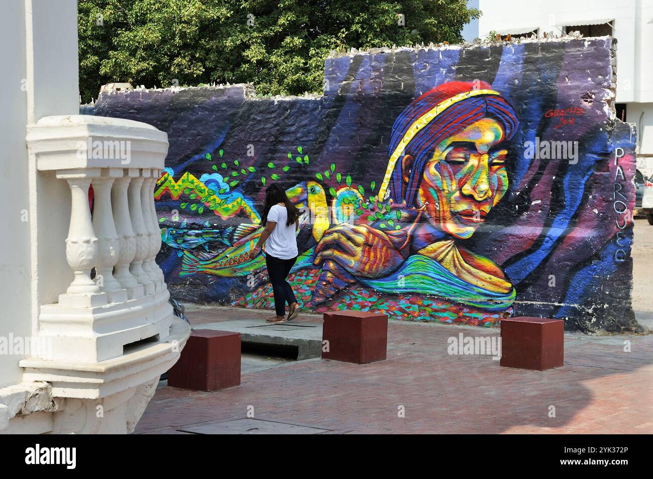 mural painting by Guache, Santa Marta, department of Magdalena ...
