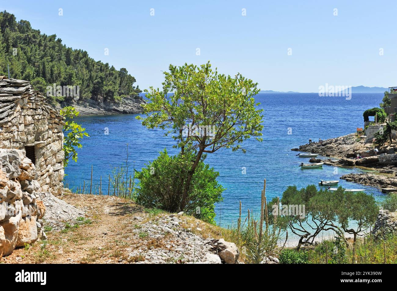 Pupnatska luka bay, Pupnat, Korcula island, Croatia, Southeast Europe ...