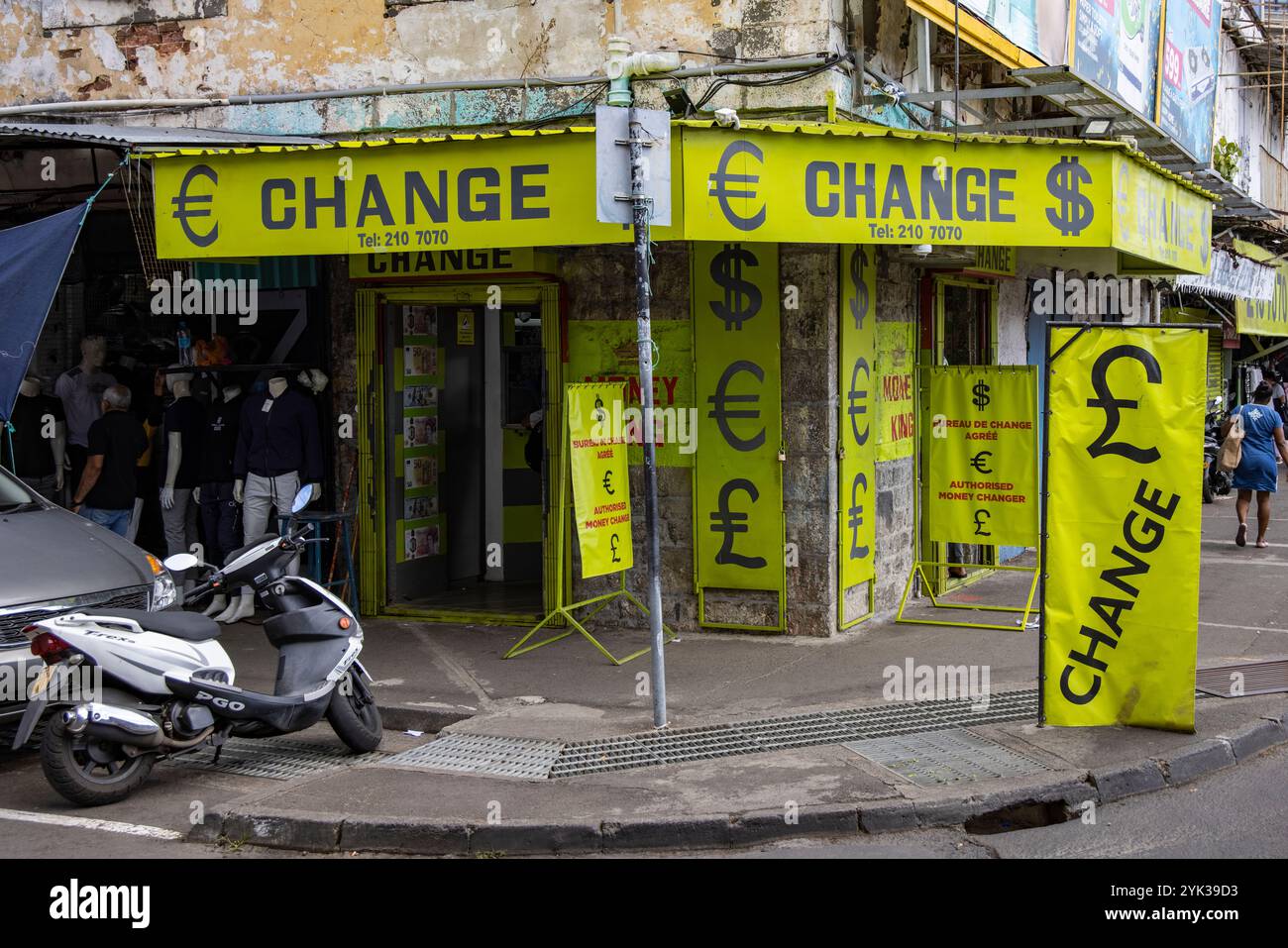 Cambio money exchange shop in the city center, Port Louis, Port Louis ...