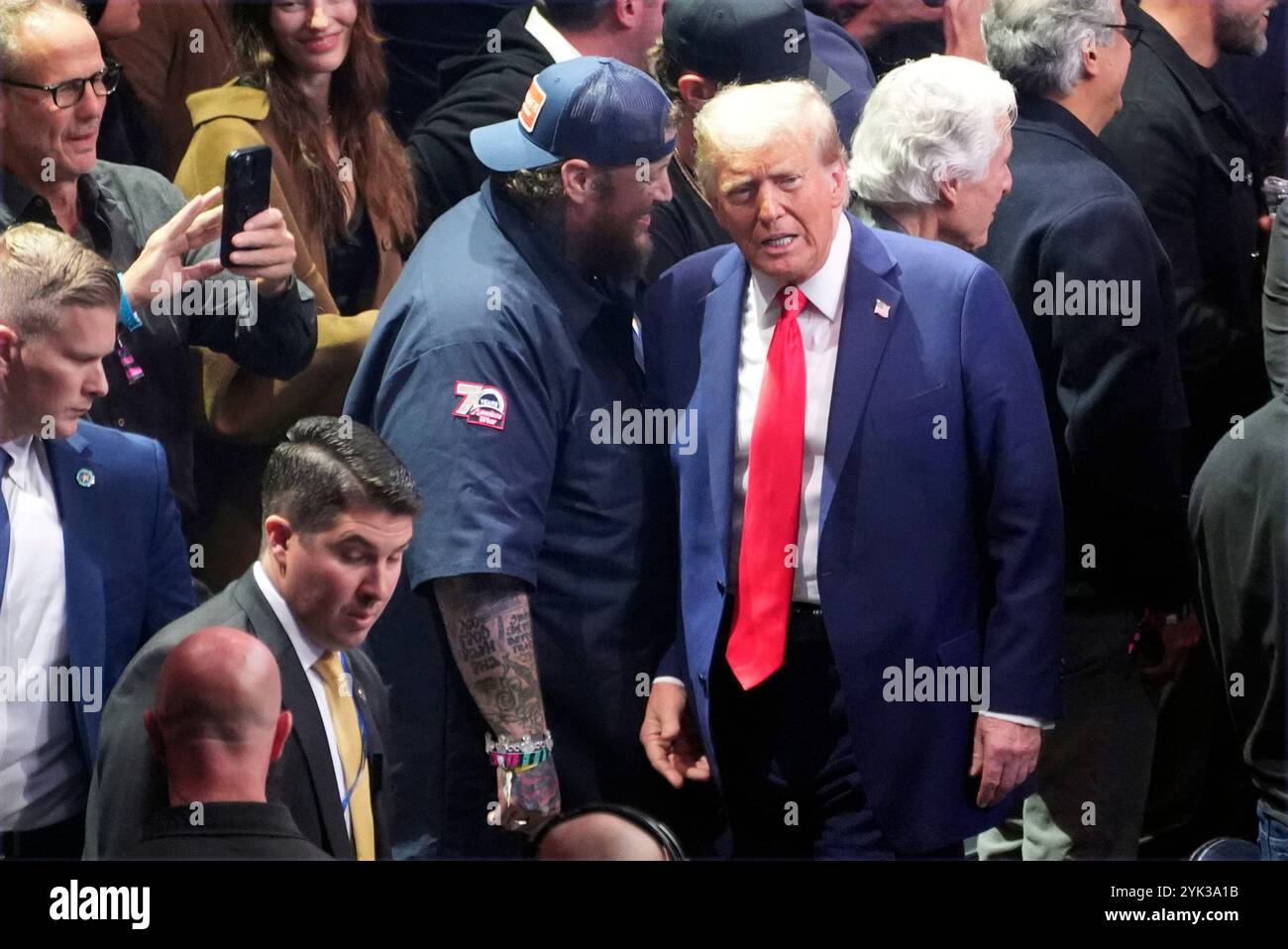 President-elect Donald Trump arrives at UFC 309 at Madison Square ...
