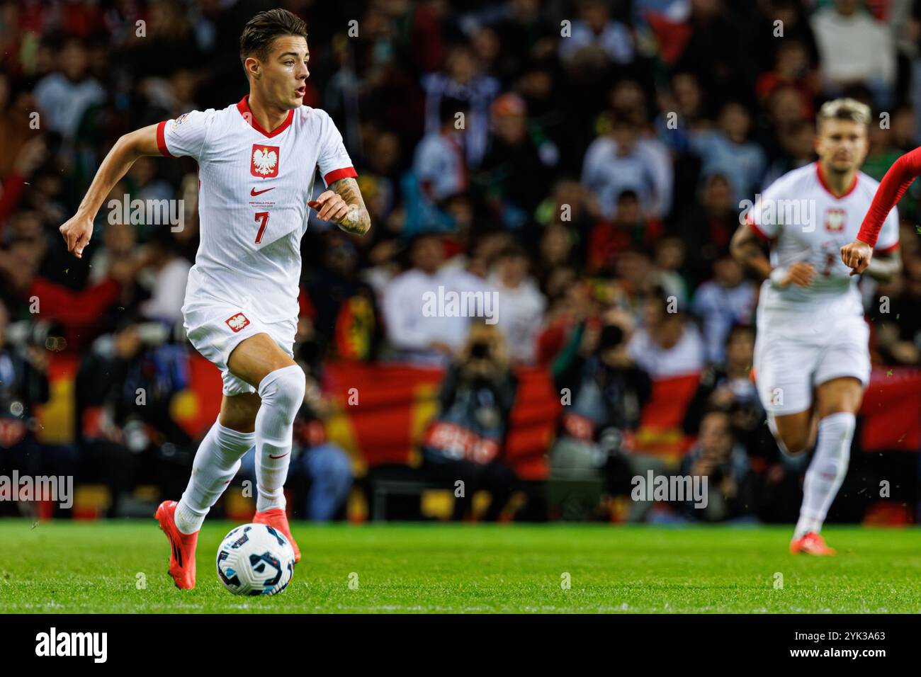 Kacper Urbanski seen during UEFA Nations League game between national ...
