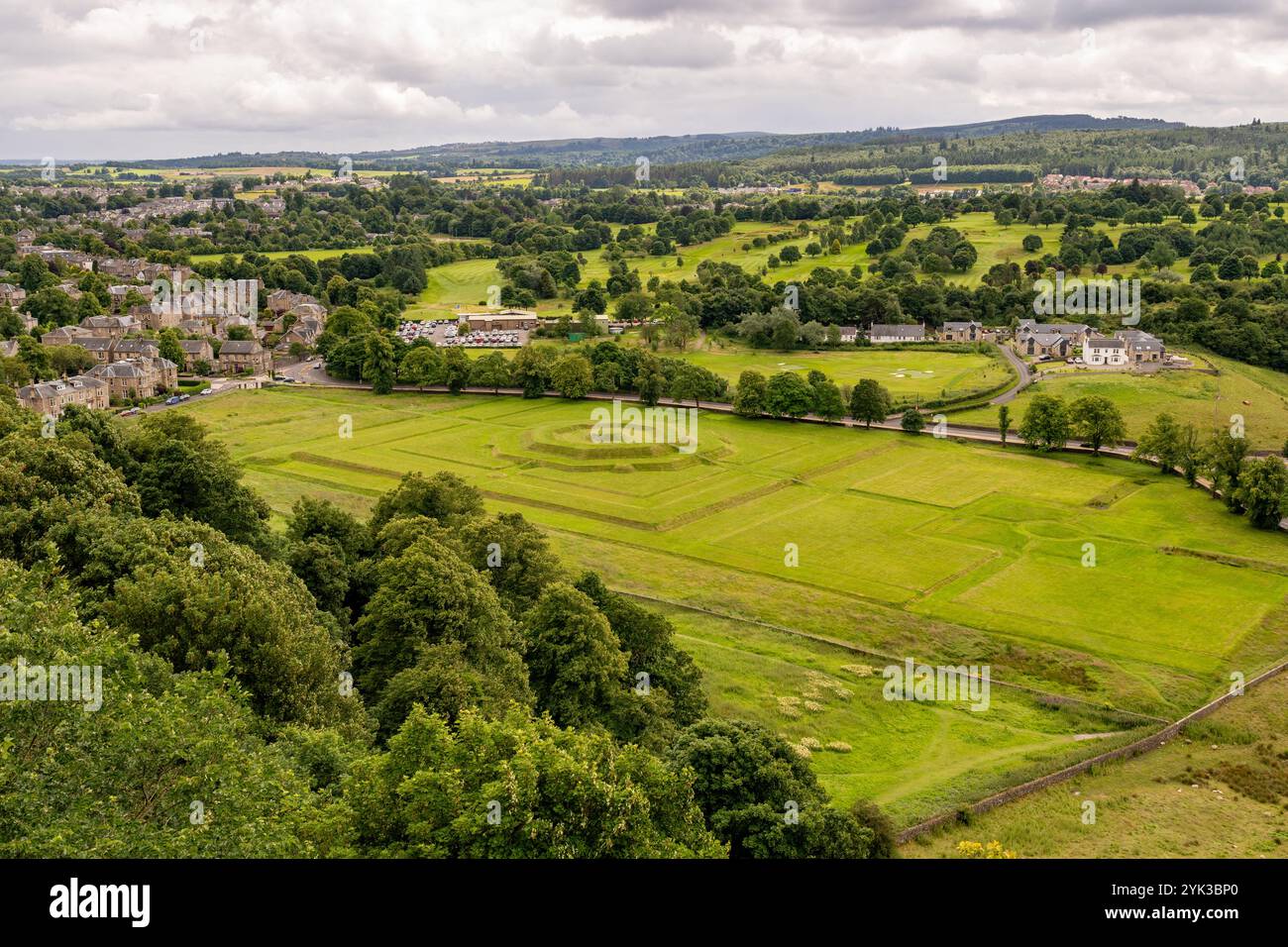 Aerial image of the King’s and Queen's Knot at the base of the castle ...