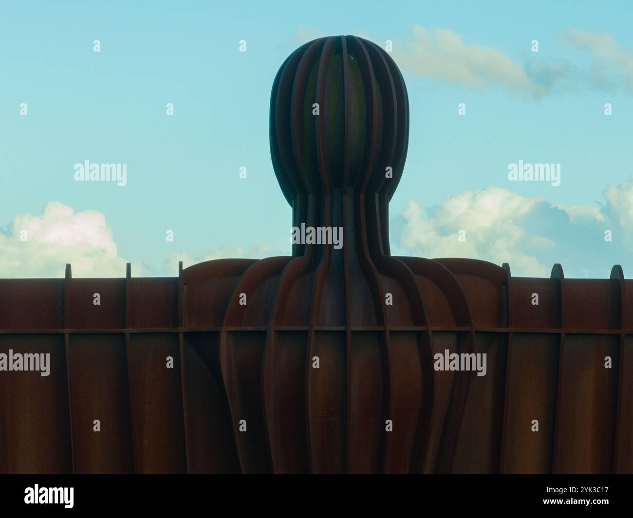 Aerial view of the Angel of the North in Gateshead, England Stock Photo ...