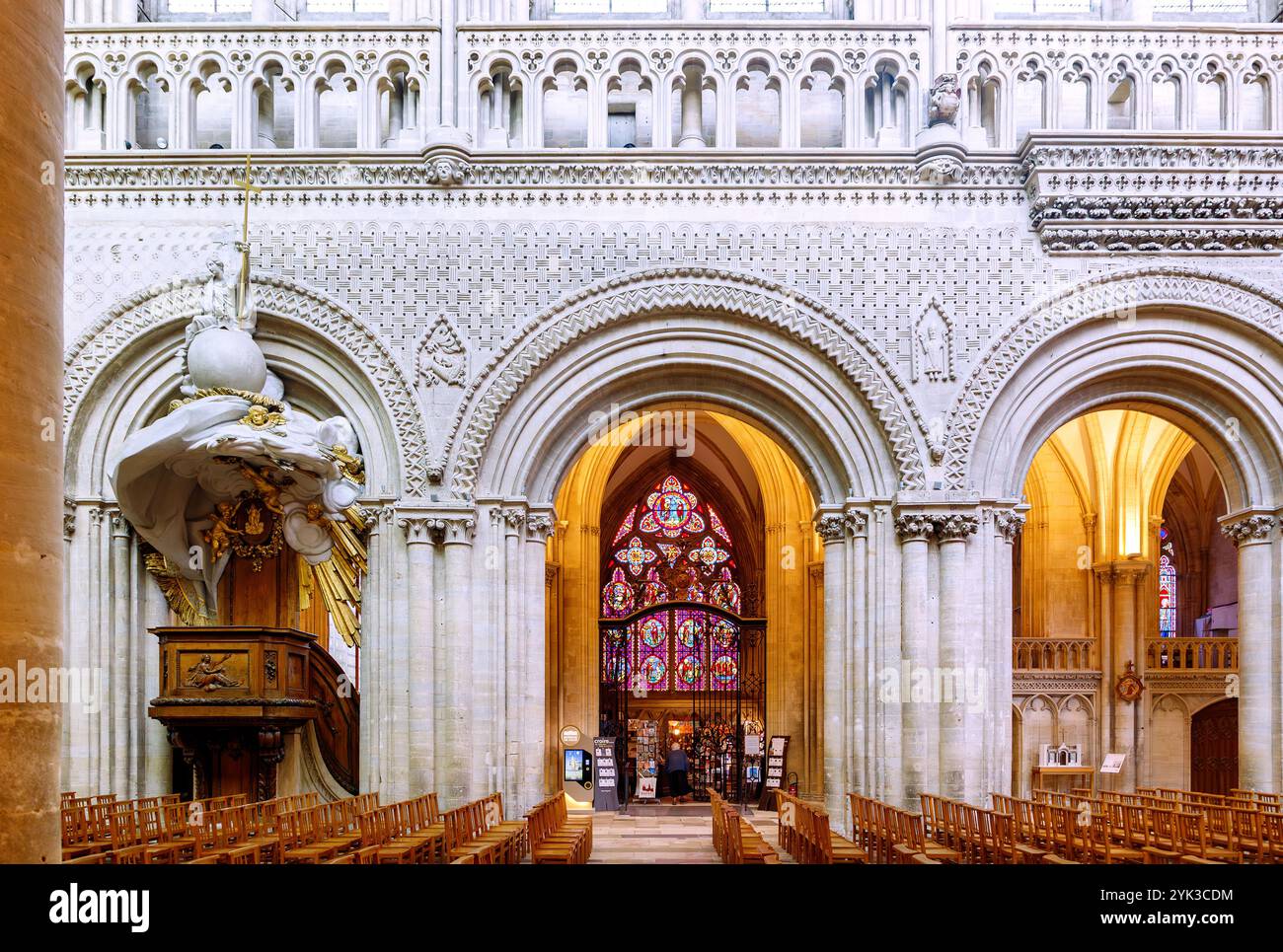Arcades with Norman jagged and sabre-toothed friezes and figurative ...