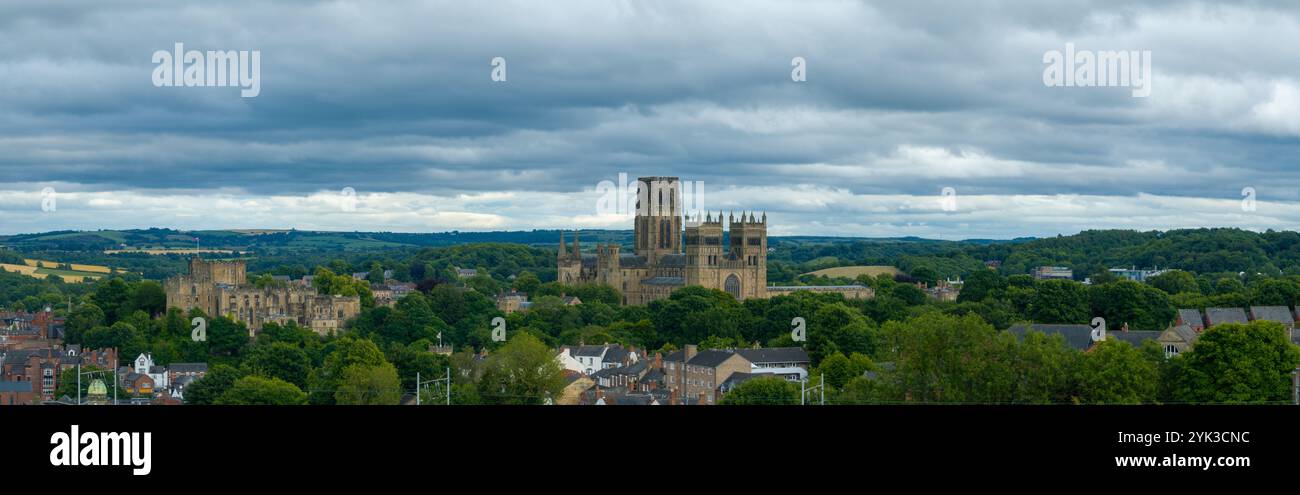 An aerial view of the historic city of durham hi-res stock photography ...