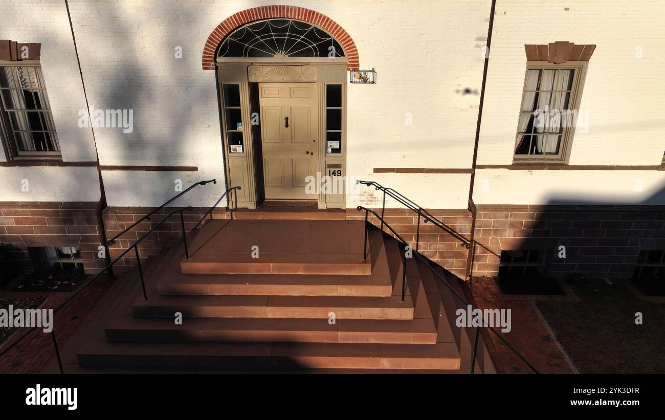 The front door to the Proprietary House in Perth Amboy, NJ. The ...