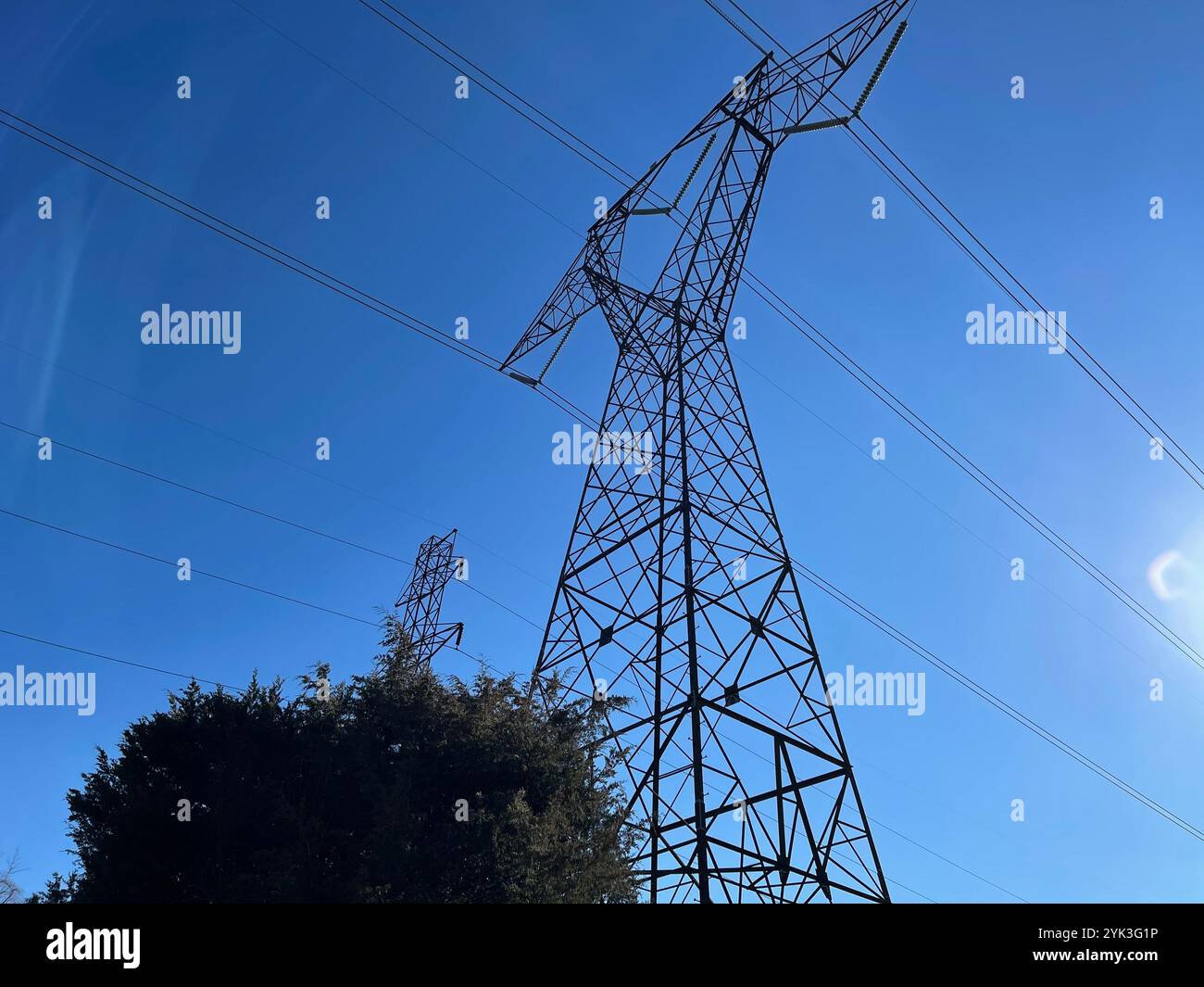 Power towers hi-res stock photography and images - Alamy