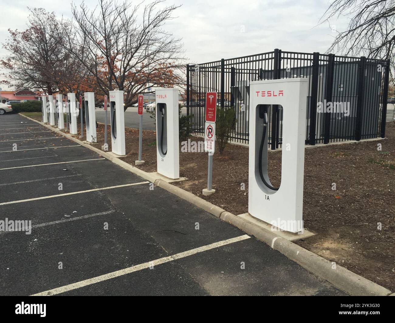 Electric car charging station located at Potomac Mills Mall in ...