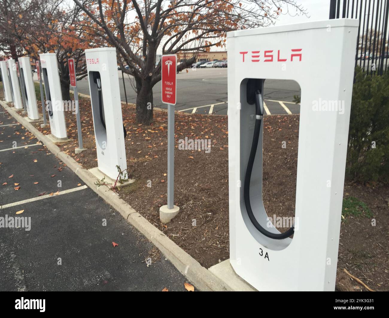 Electric car charging station located at Potomac Mills Mall in ...