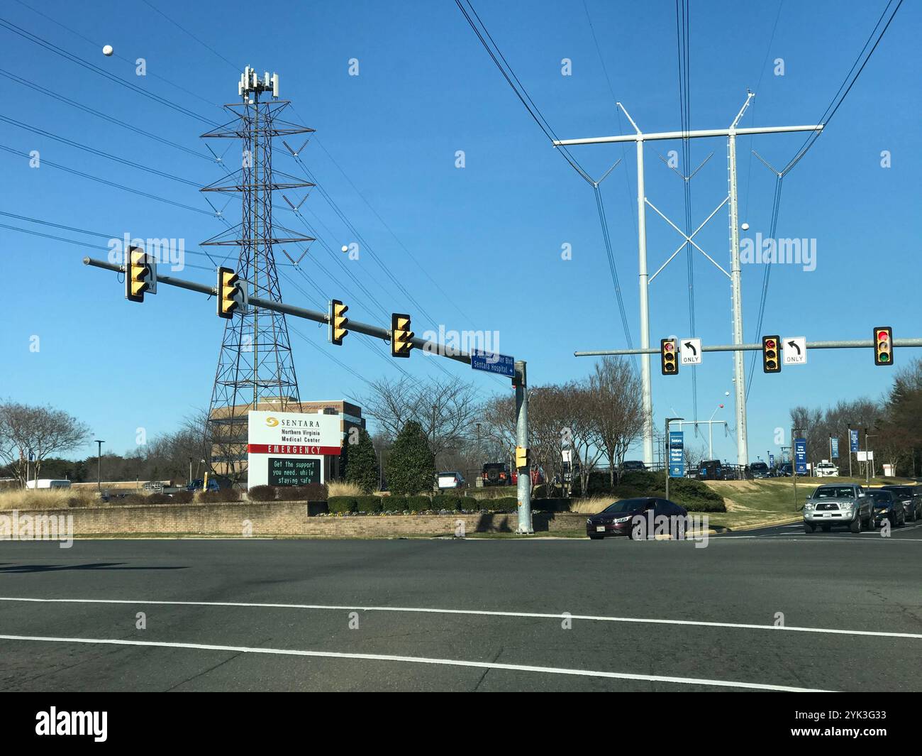 Power lines, microwave towers, electric lines and electric poles in ...
