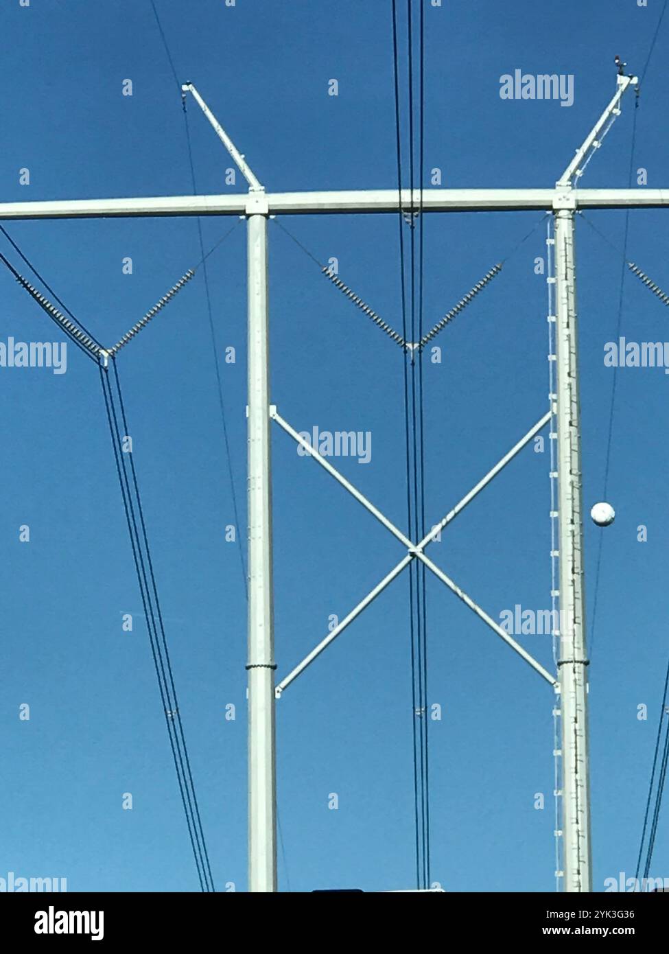 Power lines, microwave towers, electric lines and electric poles in ...