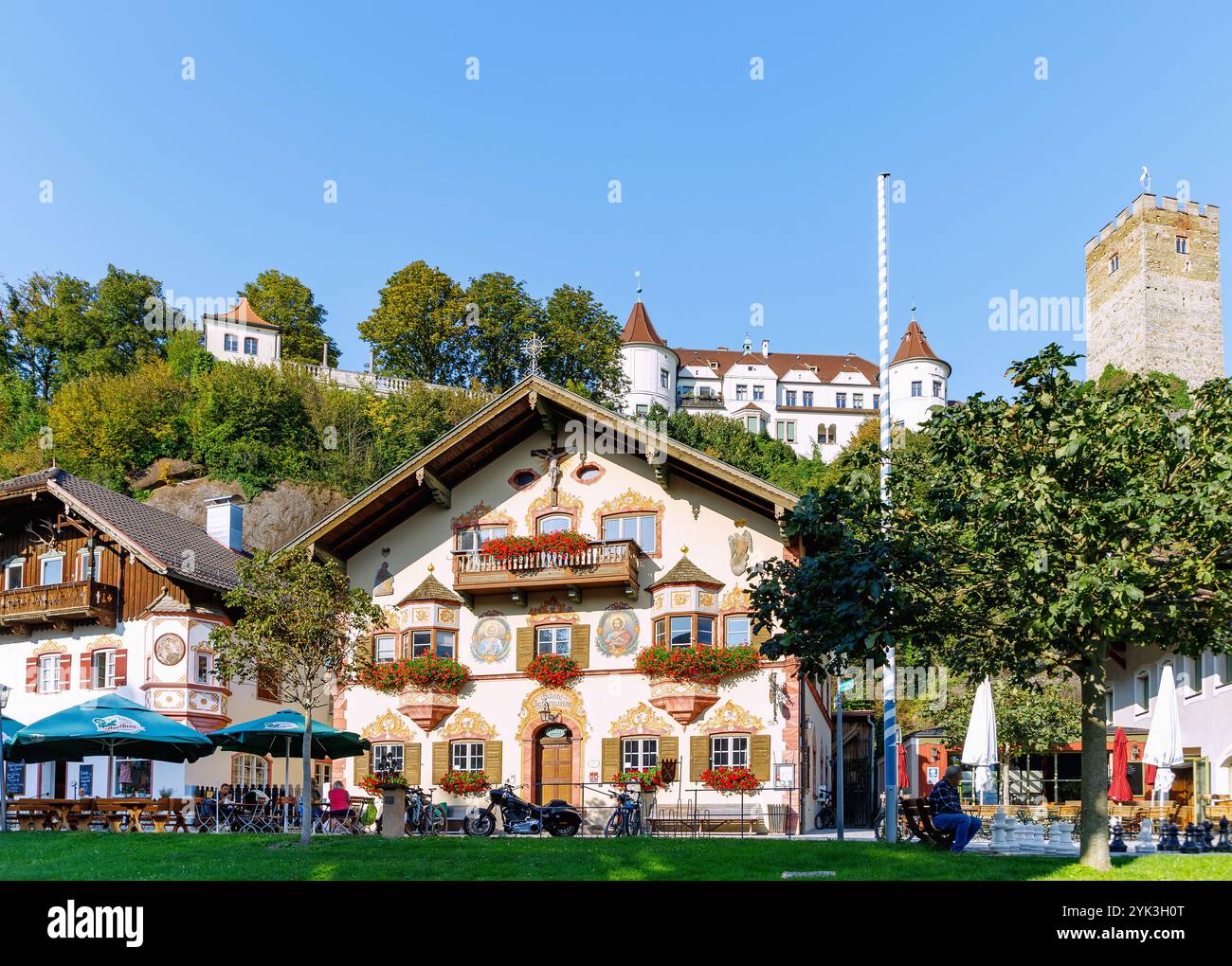 Market square with neubeuern castle hi-res stock photography and images ...