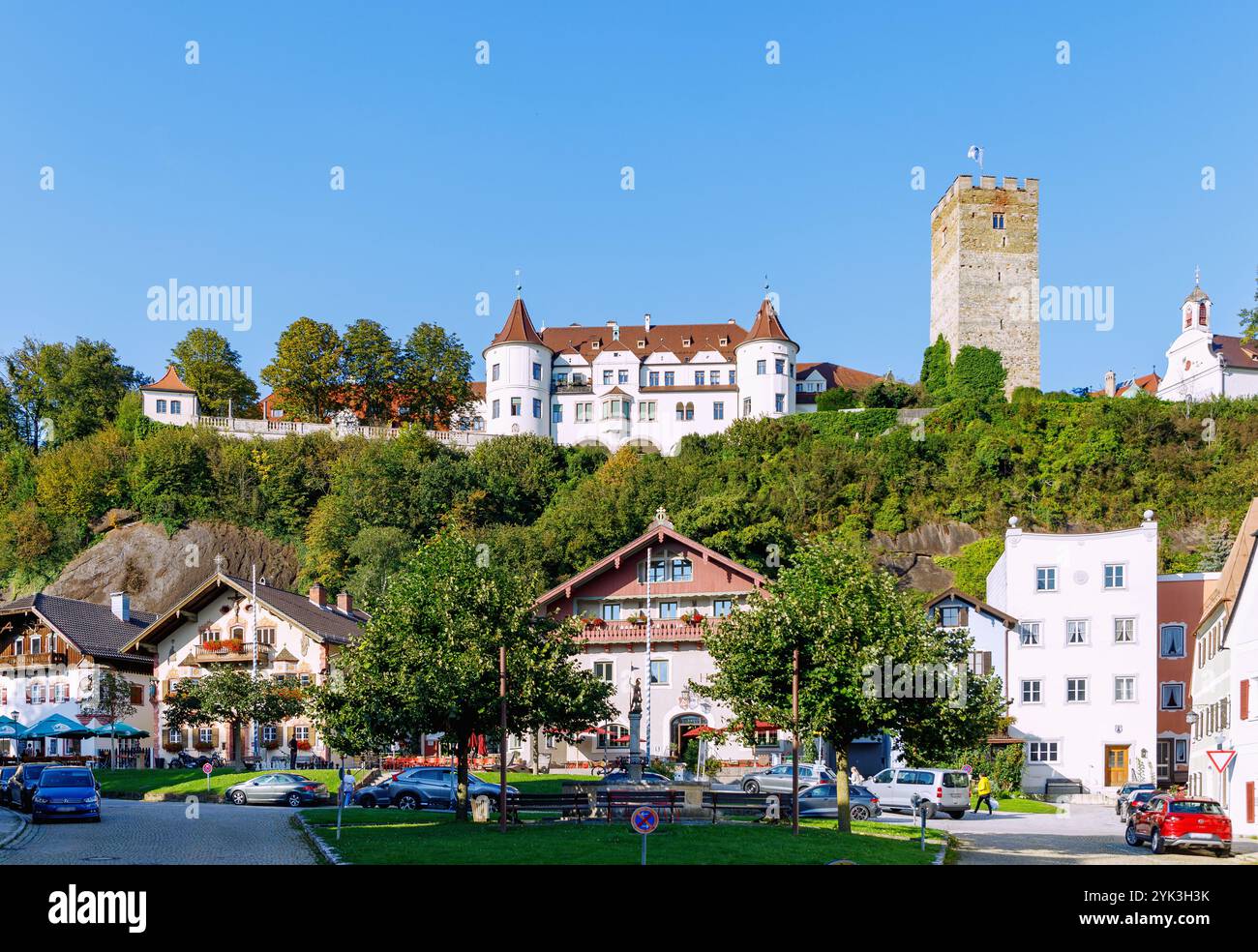 Market square with neubeuern castle hi-res stock photography and images ...