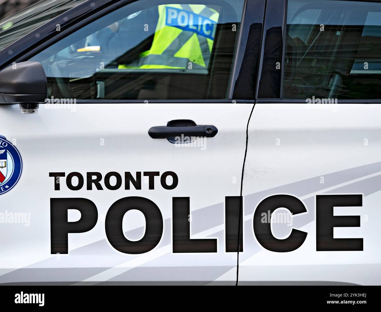 Toronto Canada / A Toronto Police Cruiser blocks Bloor Street West , in ...