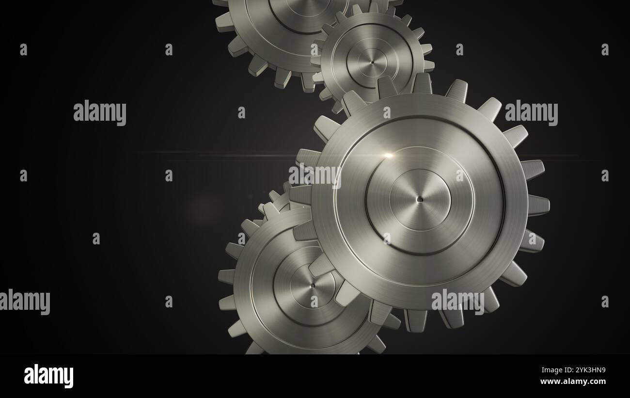 Rotating Metal Gears in Mechanical Abstract form Stock Photo - Alamy