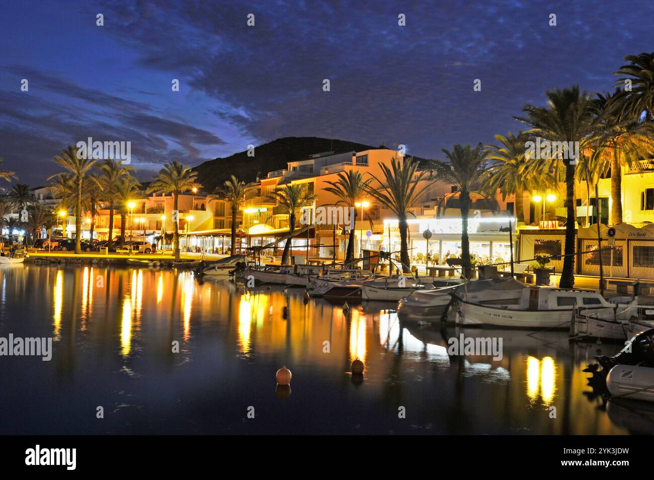 Fornells harbour menorca dusk hi-res stock photography and images - Alamy