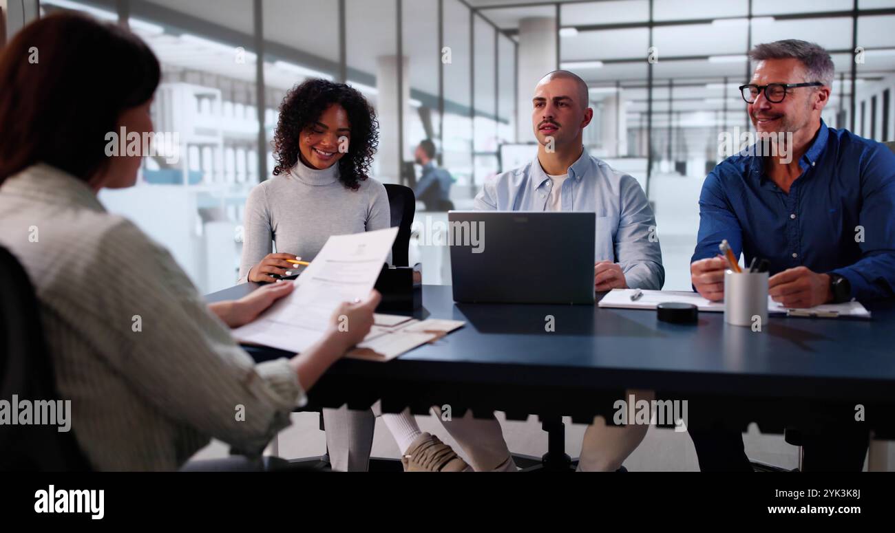 Interview panel mature hi-res stock photography and images - Alamy