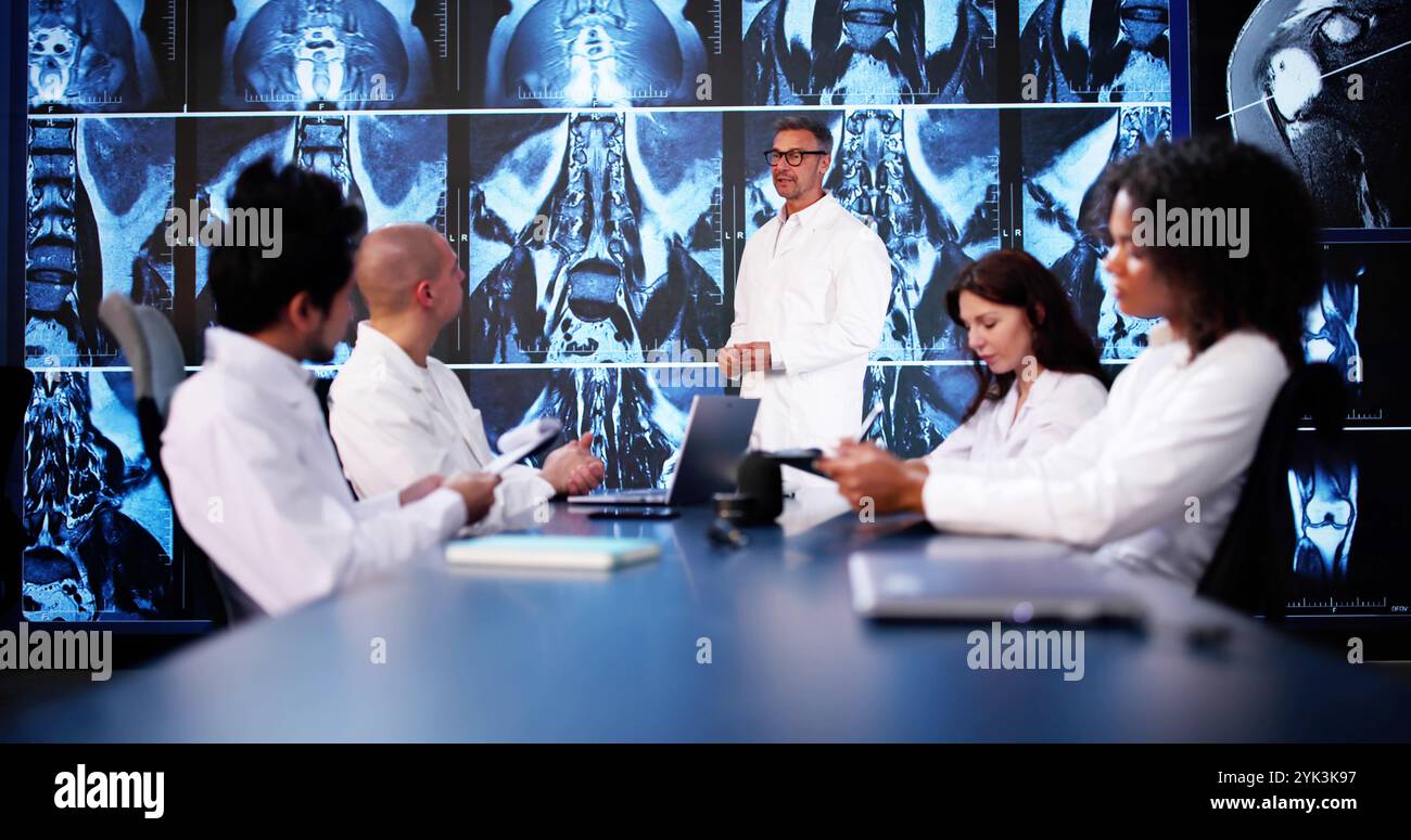 Doctors Screening X Ray Images And MRI Scans Stock Photo - Alamy