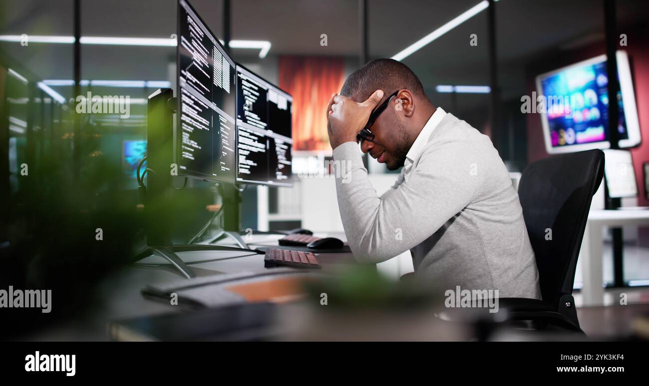 Unhappy sad developer programmer hi-res stock photography and images - Alamy