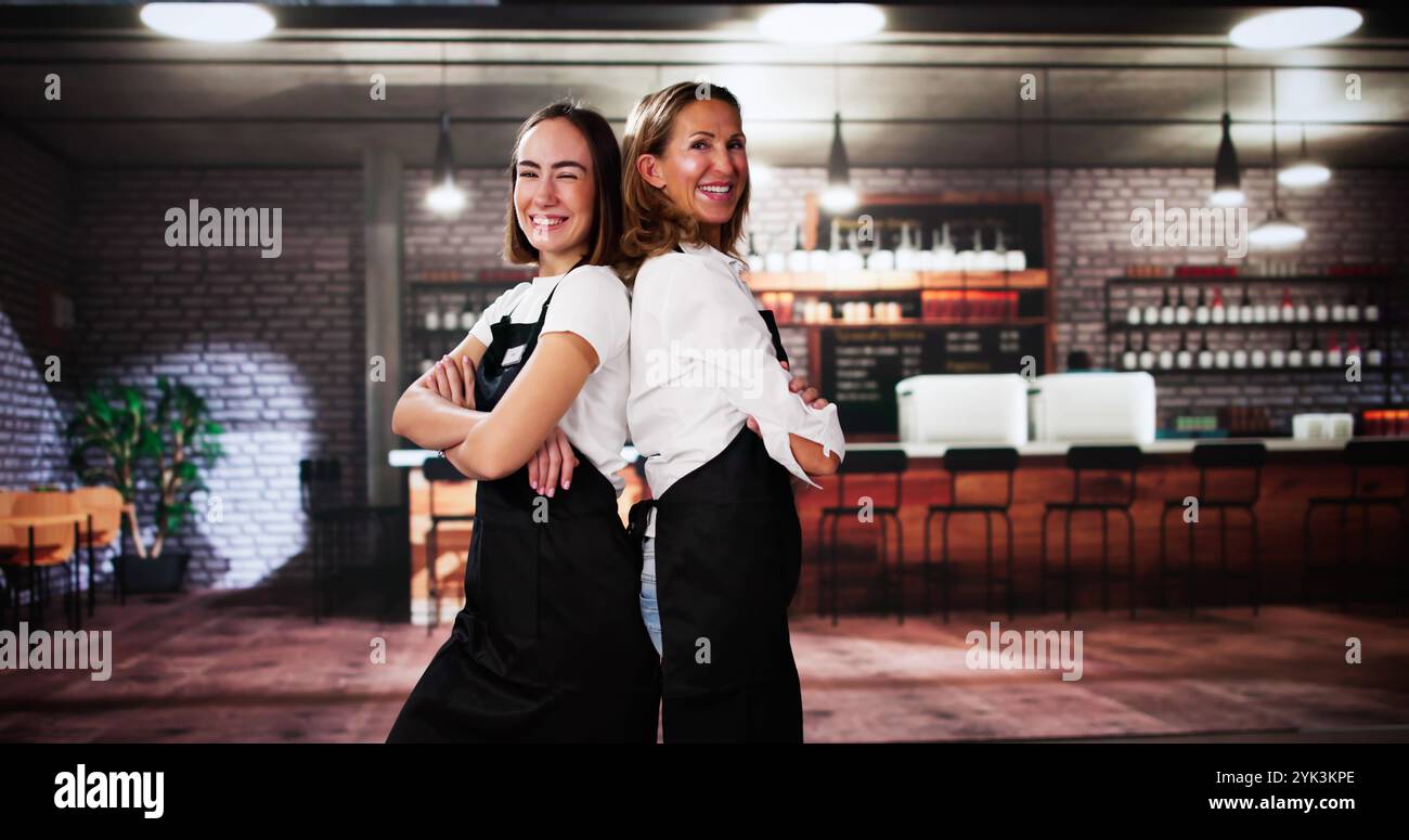 Portrait waitress serving customer hi-res stock photography and images ...