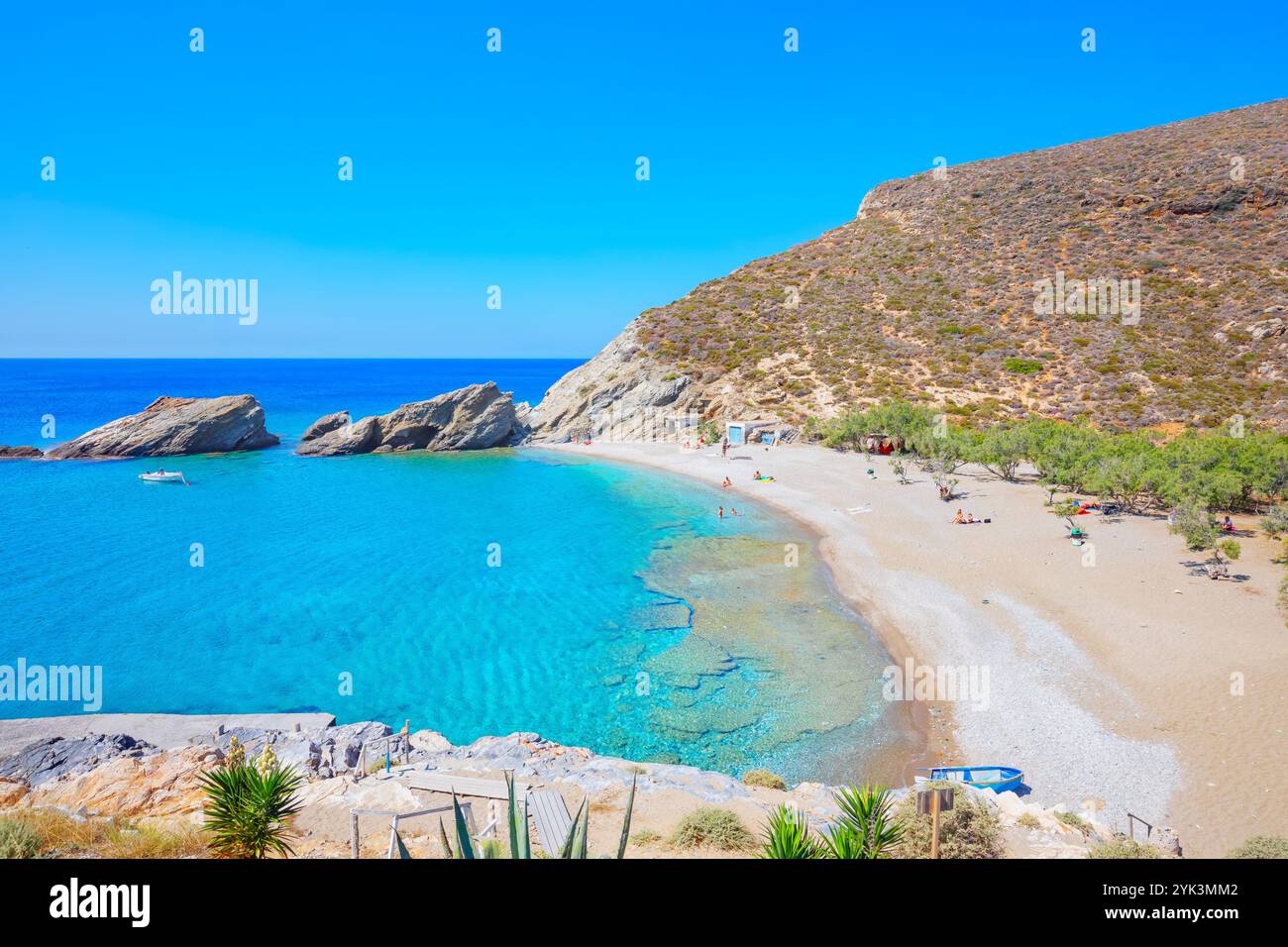 Agios Nikolaos beach, Agali, Folegandros Island, Cyclades Islands ...