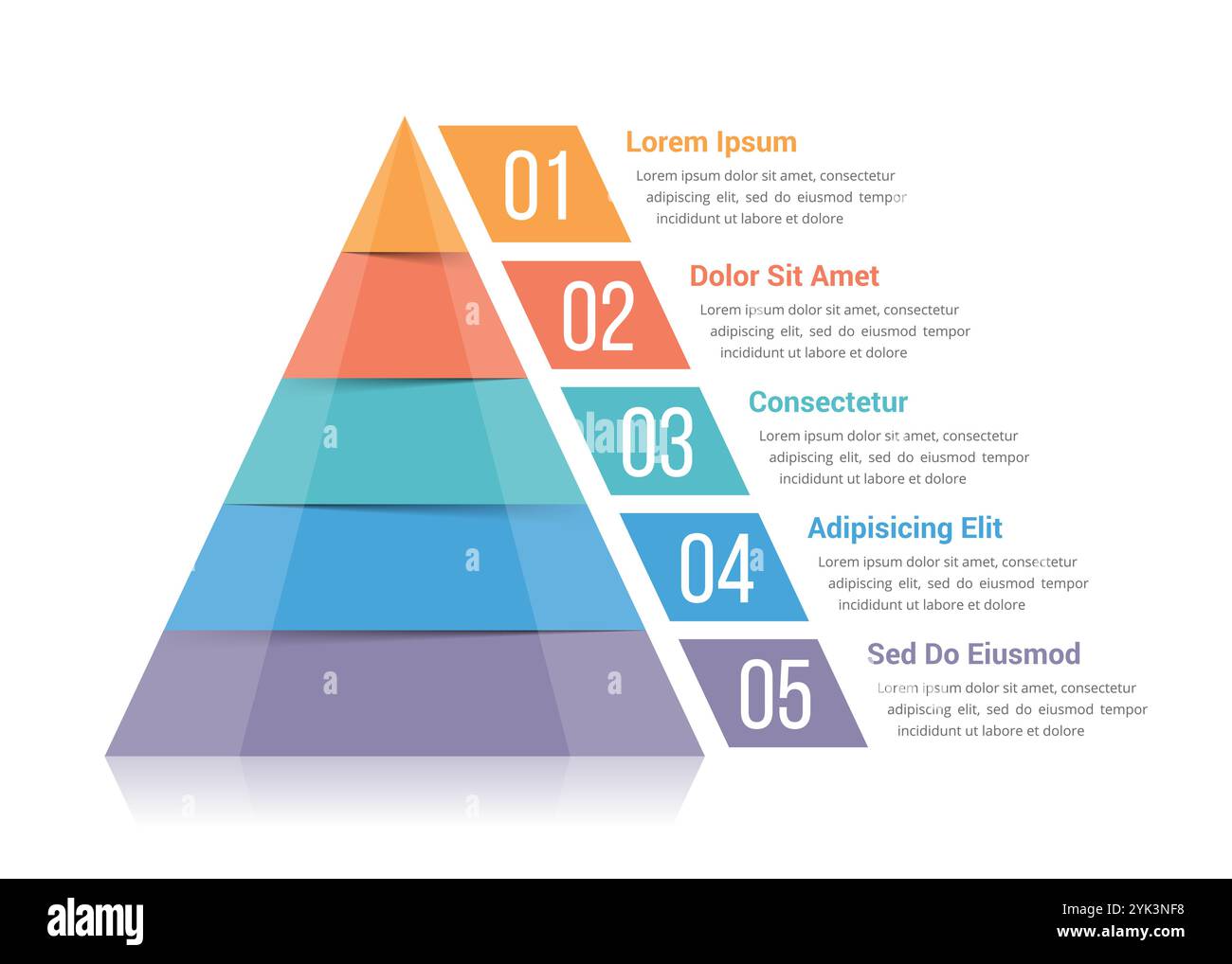 Infographic elements bar triangle chart Cut Out Stock Images & Pictures ...