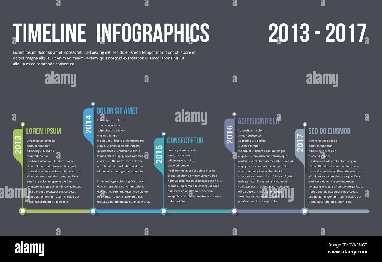 Timeline infographics template, workflow or process diagram, vector ...