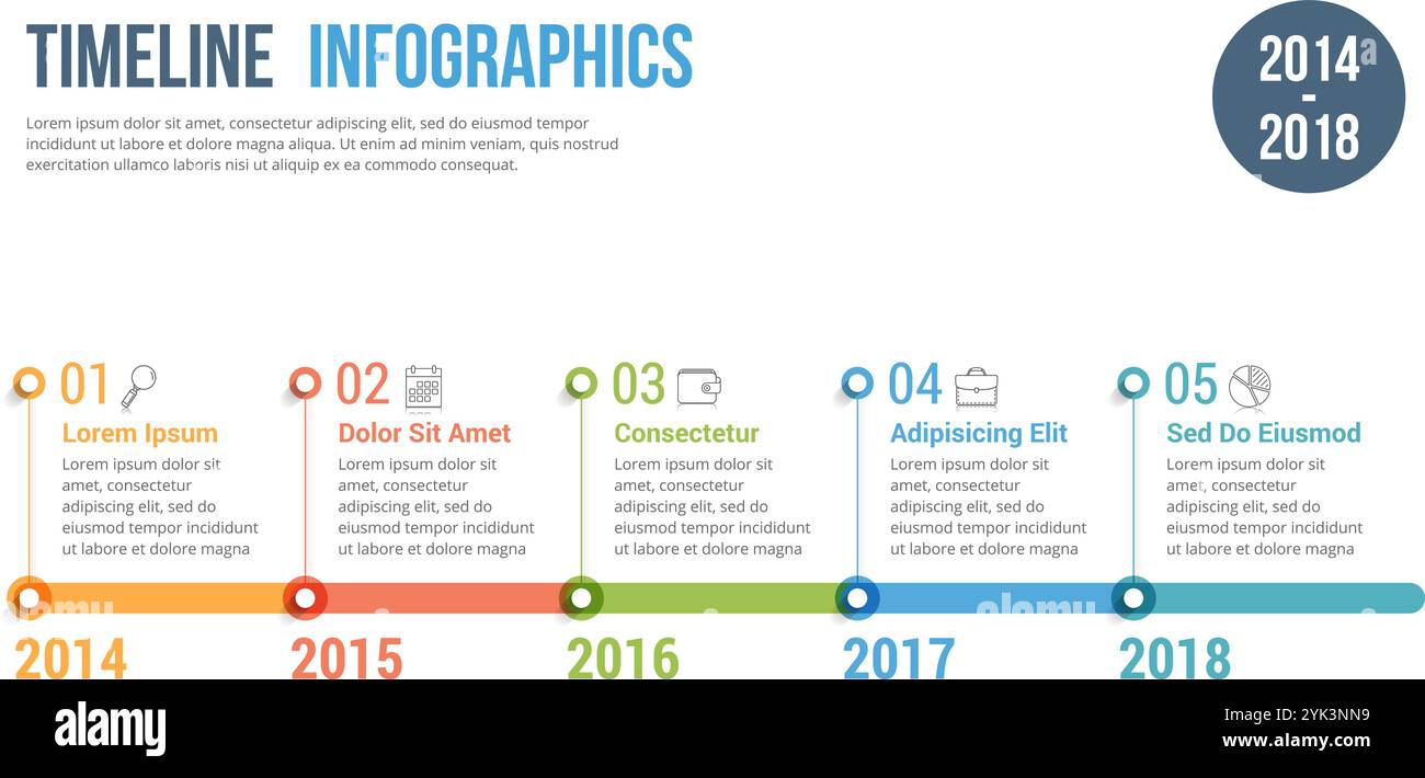 Timeline infographics template, workflow or process diagram, vector ...