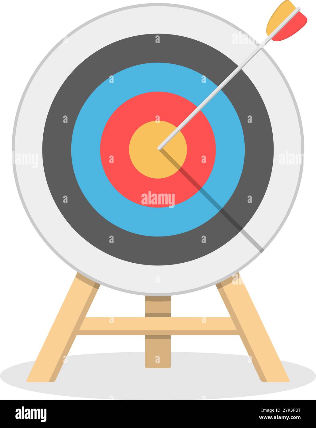 Target with arrow, flat style, vector eps10 illustration Stock Vector ...