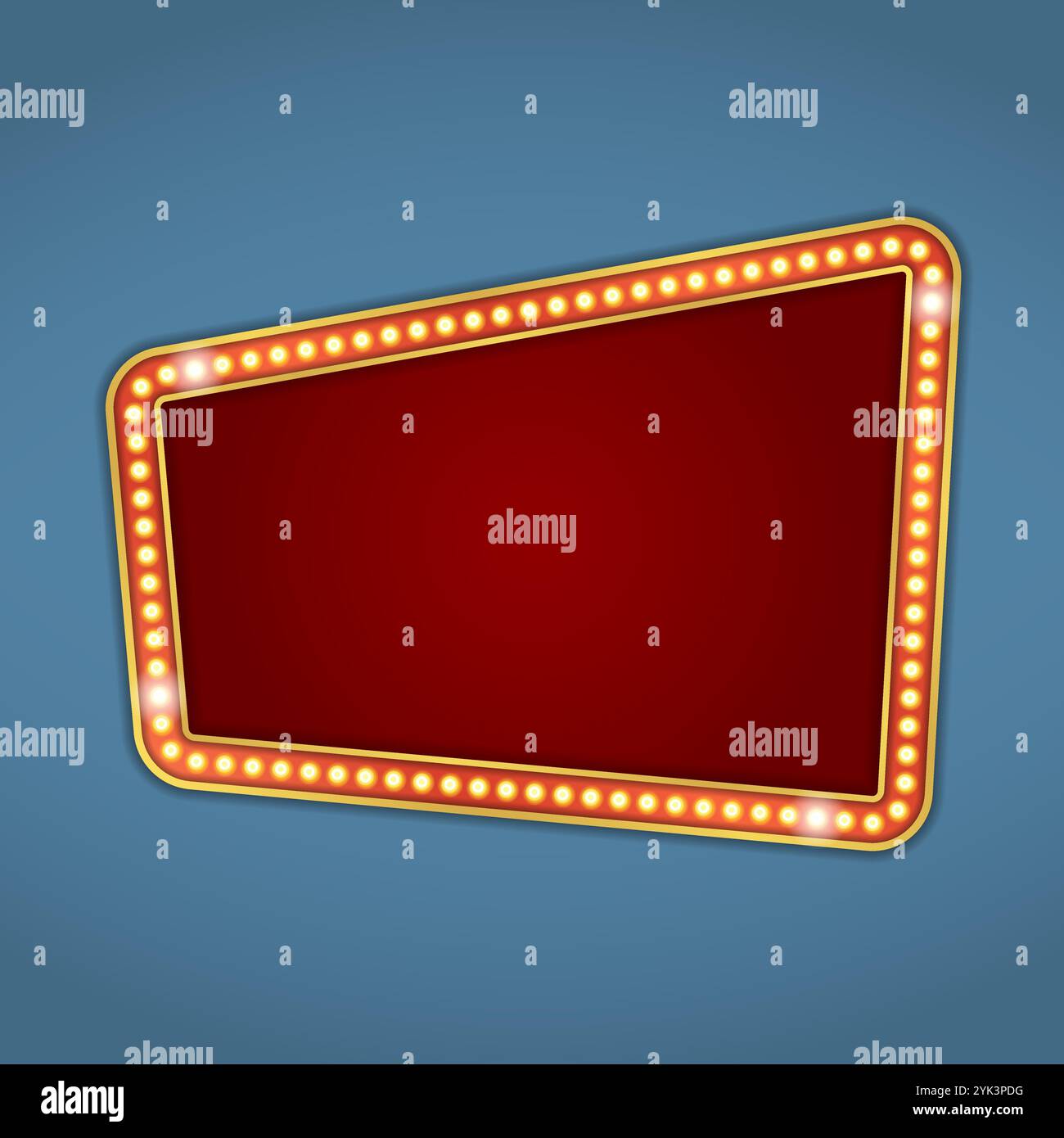Red retro banner with lights, vector eps10 illustration Stock Vector ...