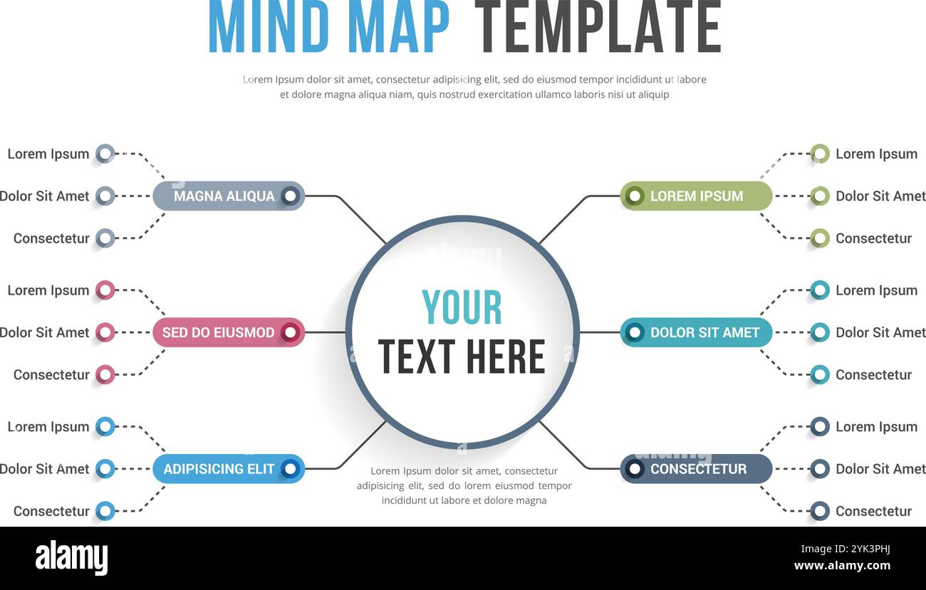 Absrtact mind map template, business infographics, vector eps10 ...