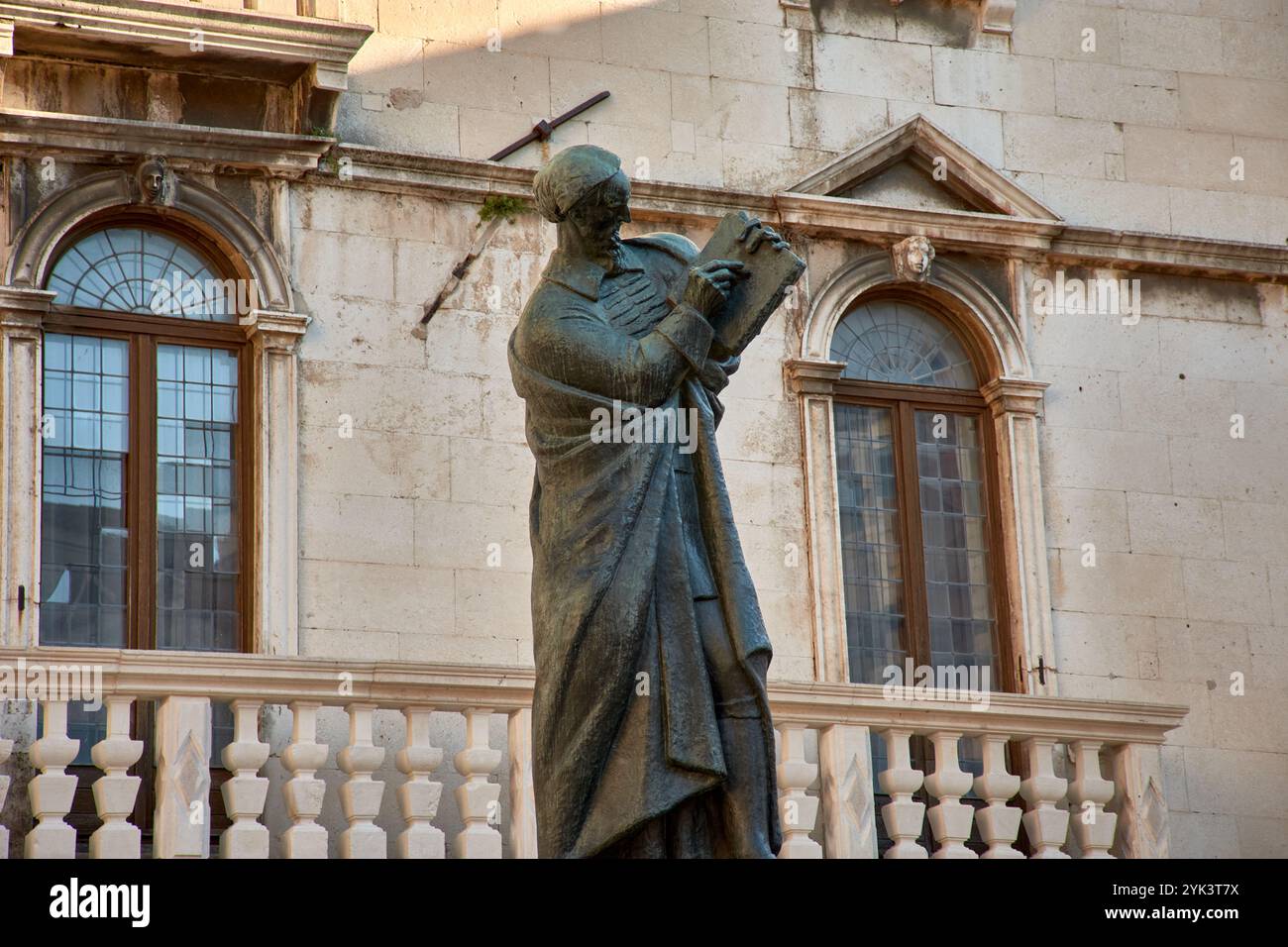Split, Croatia;Octubre,12,2024:the statue of Marko Marulić, a revered ...