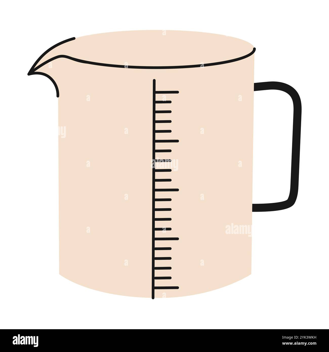 Hand drawn measuring cup. Vector illustration Stock Vector Image & Art ...