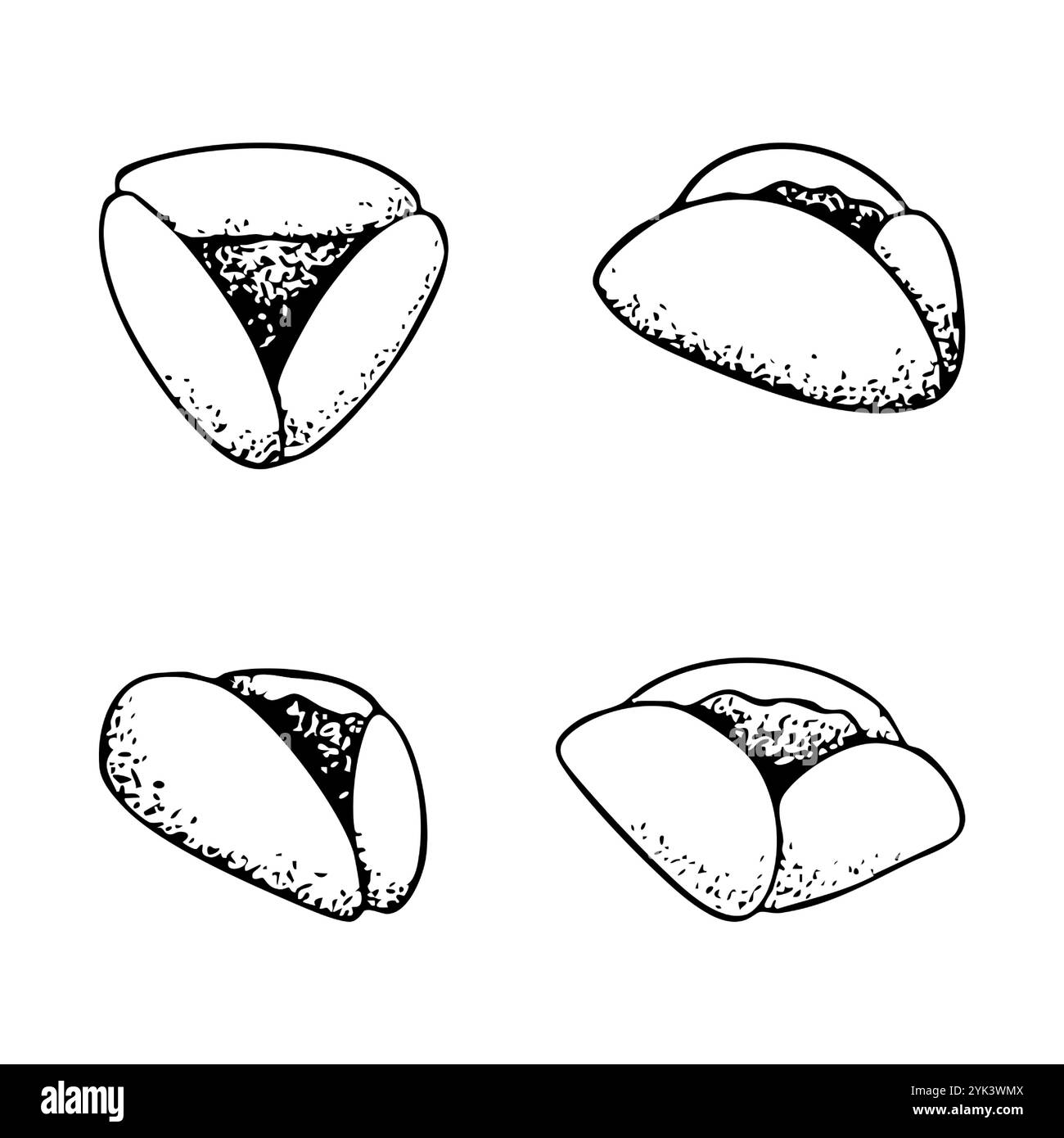 Purim holiday hamantaschen cookies Cut Out Stock Images & Pictures - Alamy