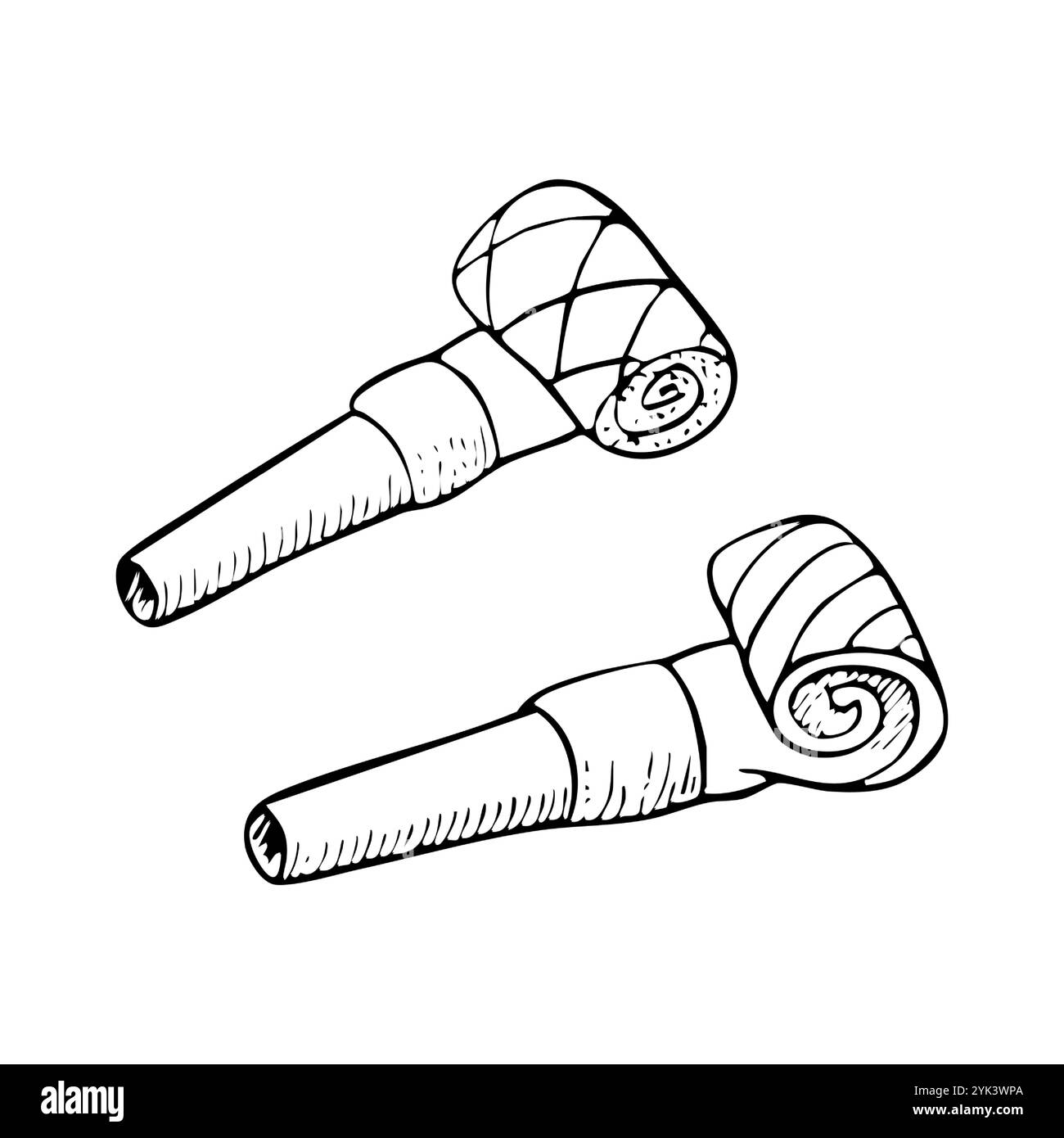 Party Horn Clipart Black And White