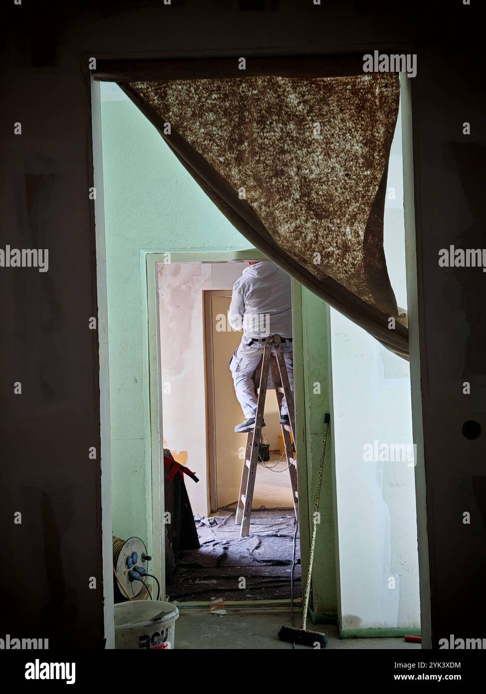 a ladder for climbing up when people working at height a ladder for ...