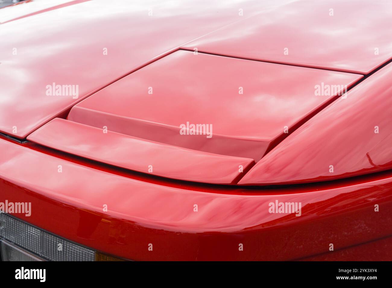 a rosso corsa red Ferrari Testarossa classic 1980s Italian sports car ...