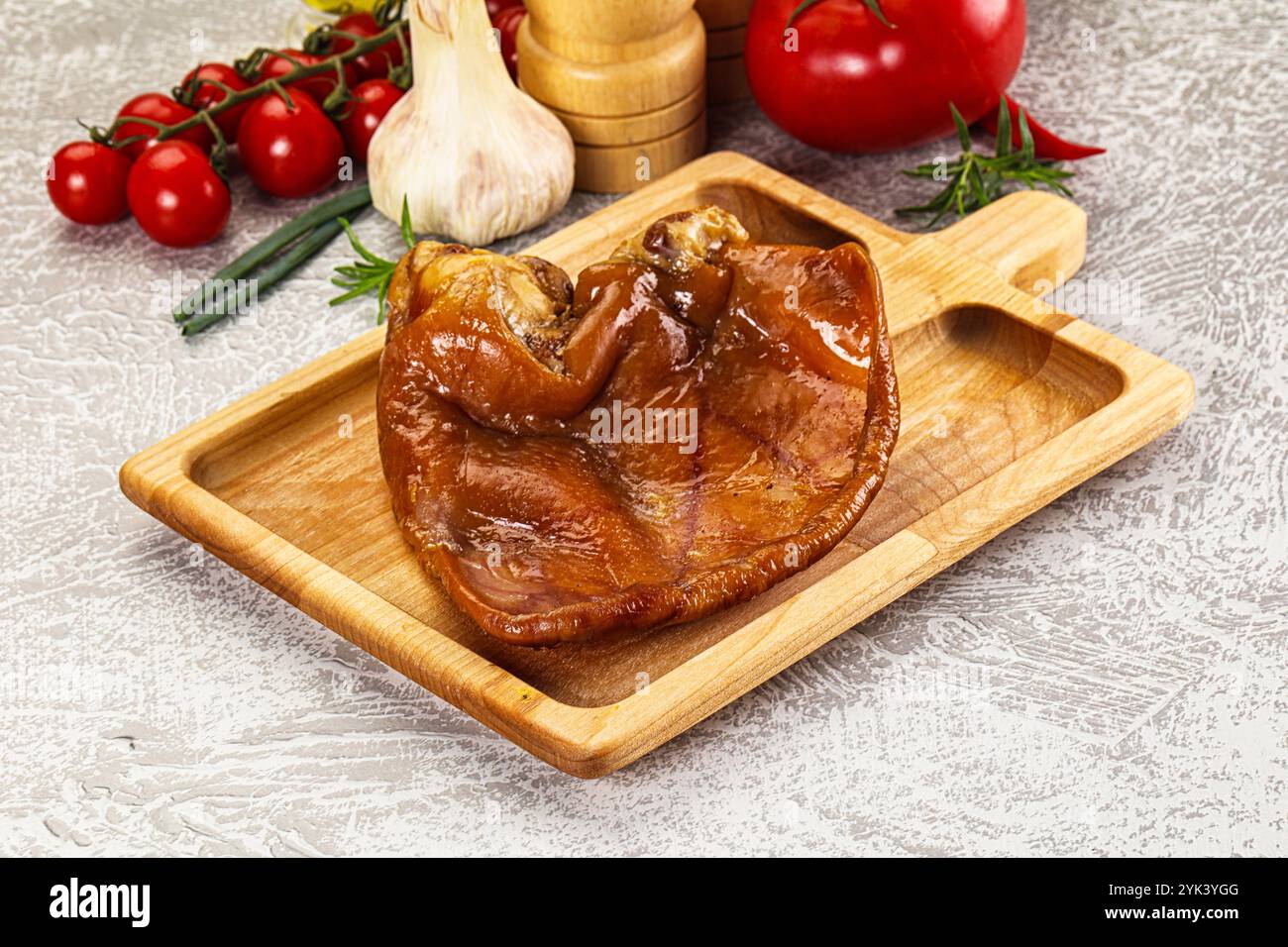Chinese cuisine - Smoked pork ear snack appetizer Stock Photo - Alamy