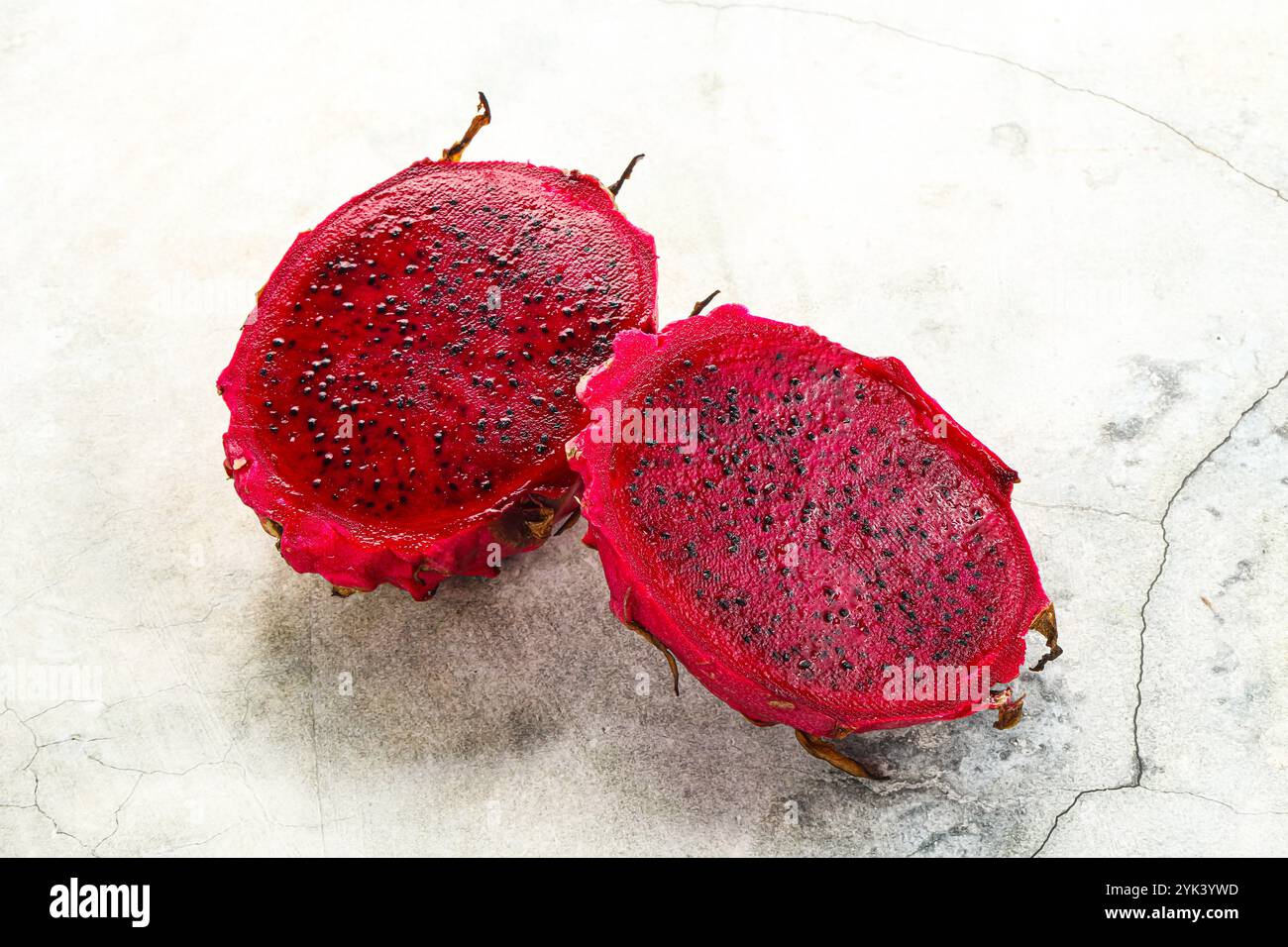 Raw sweet red dragon fruit - pitahaya Stock Photo - Alamy