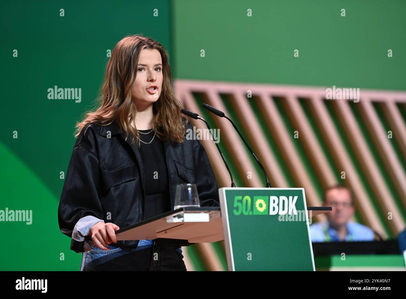 Luisa NEUBAUER, bei ihrer Rede 50. Ordentliche Bundesdelegiertenkonferenz der Partei Buendnis 90 ...