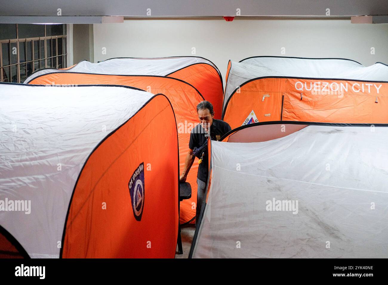 Super Typhoon Man-Yi In The Philippines Village personnel from Barangay ...