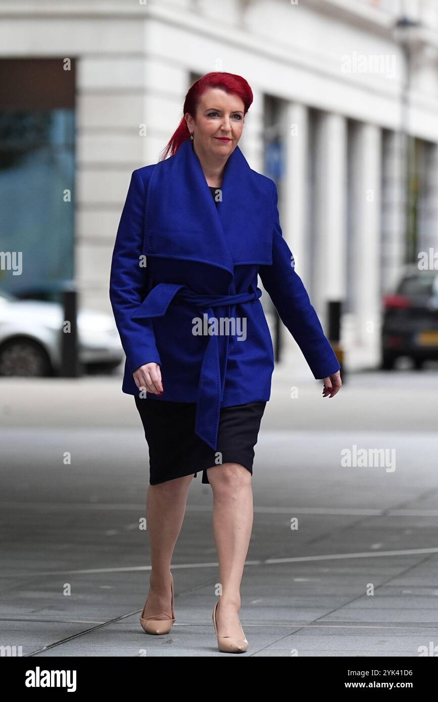 Transport Secretary Louise Haigh arrives at BBC Broadcasting House in ...
