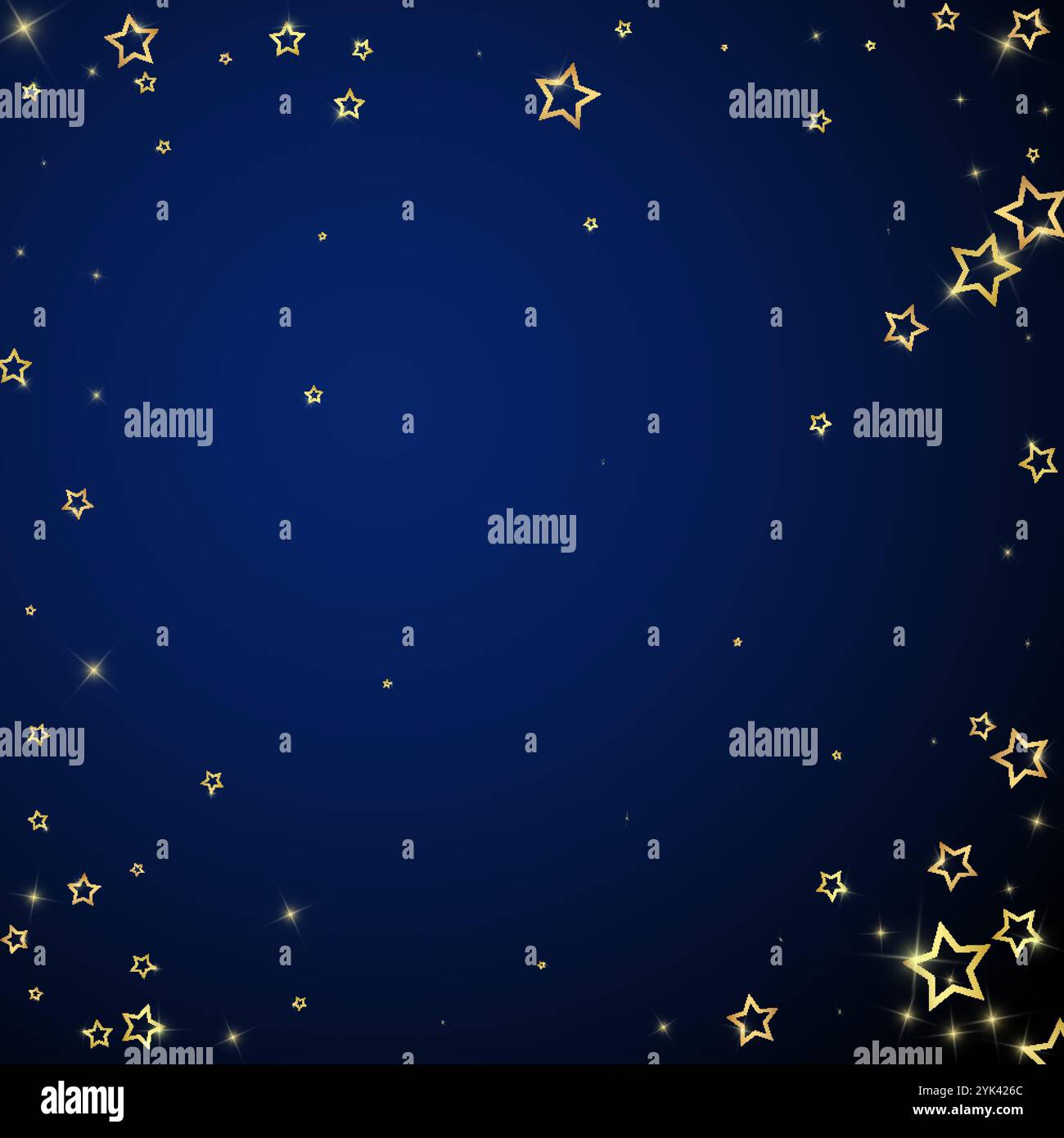 Twinkle stars scattered around randomly, flying, falling down, floating ...