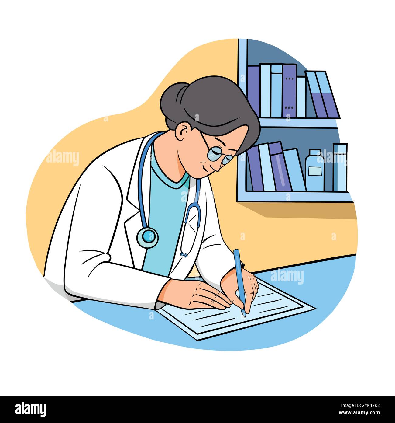 A female doctors taking notes vector illustration Stock Vector Image ... A female doctors taking notes vector illustration Stock Vector Image ...