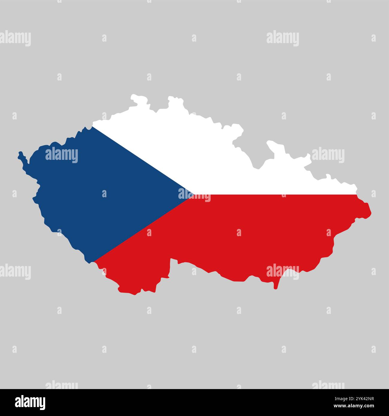 Czech republic map symbol shape, travel web flat concept icon vector ...