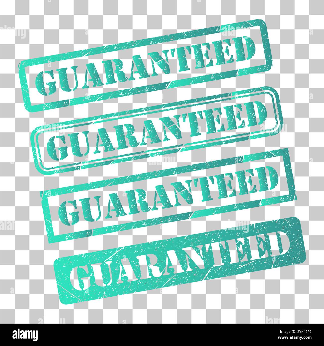 Set of Guaranteed stamp symbol, label sticker sign button, text banner vector illustration Stock ...