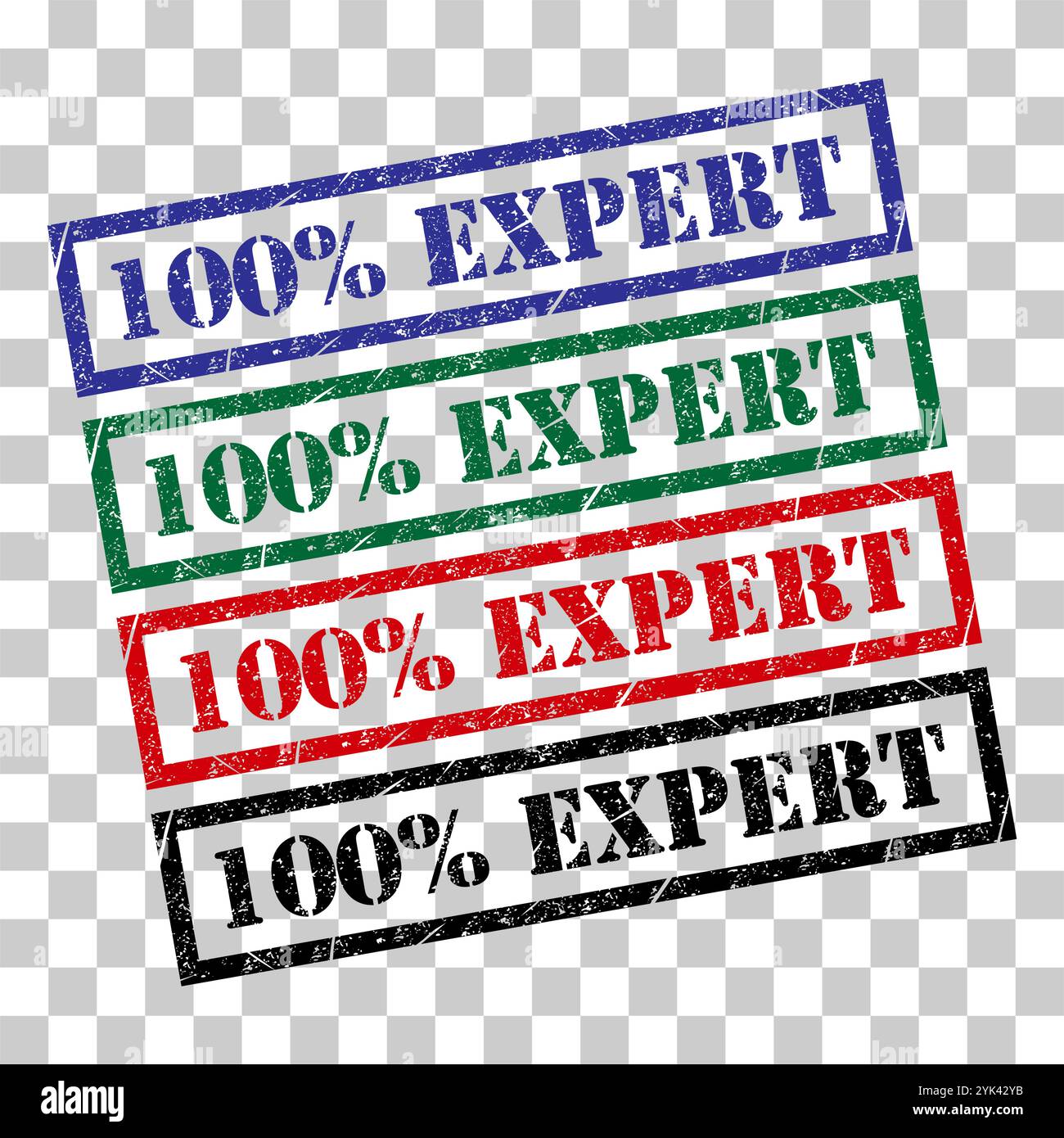 Set of Expert 100% stamp symbol, label sticker sign button, text banner ...