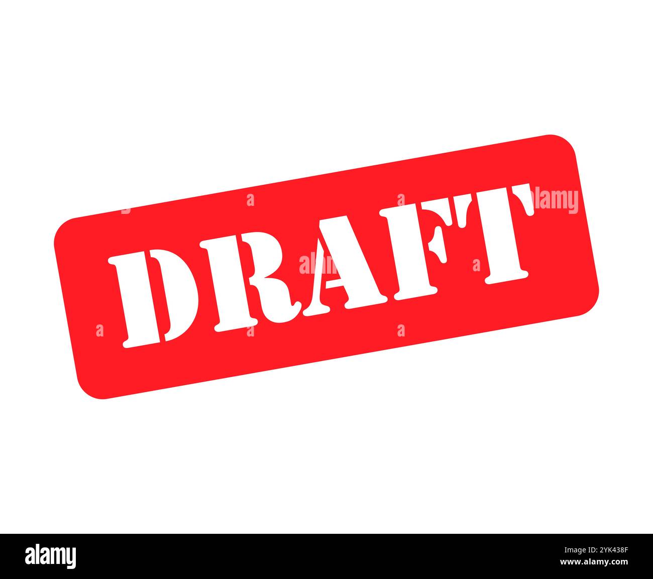 Draft stamp symbol, label sticker sign button, text banner vector ...