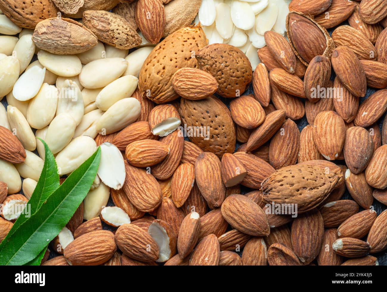 Shelled almonds peeled almond slices hi-res stock photography and ...